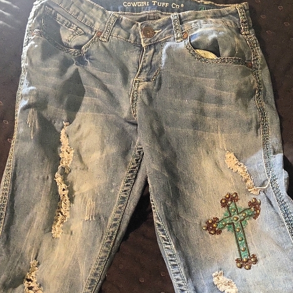 Cowgirl Tuff | Jeans | Embellished Capri Jeans | Poshmark